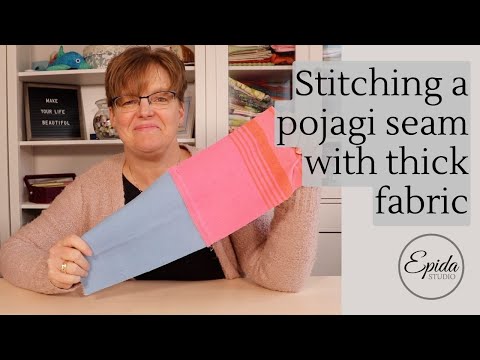 Sewing a reversible patchwork seam with thick fabric | Epida Studio