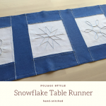 Hand-stitched Snowflake Table Runner Pattern | Epida Studio