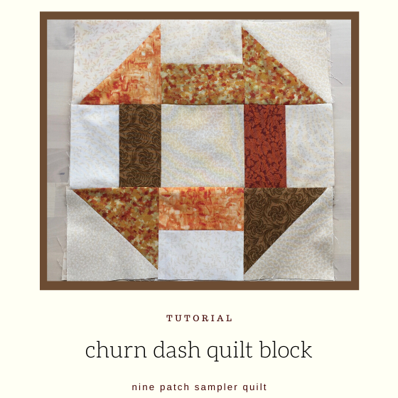 Churn Dash Quilt Block Tutorial | Epida Studio