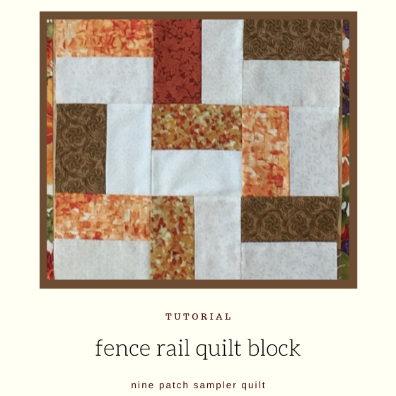 Simple Rail Fence quilt block tutorial | Epida Studio