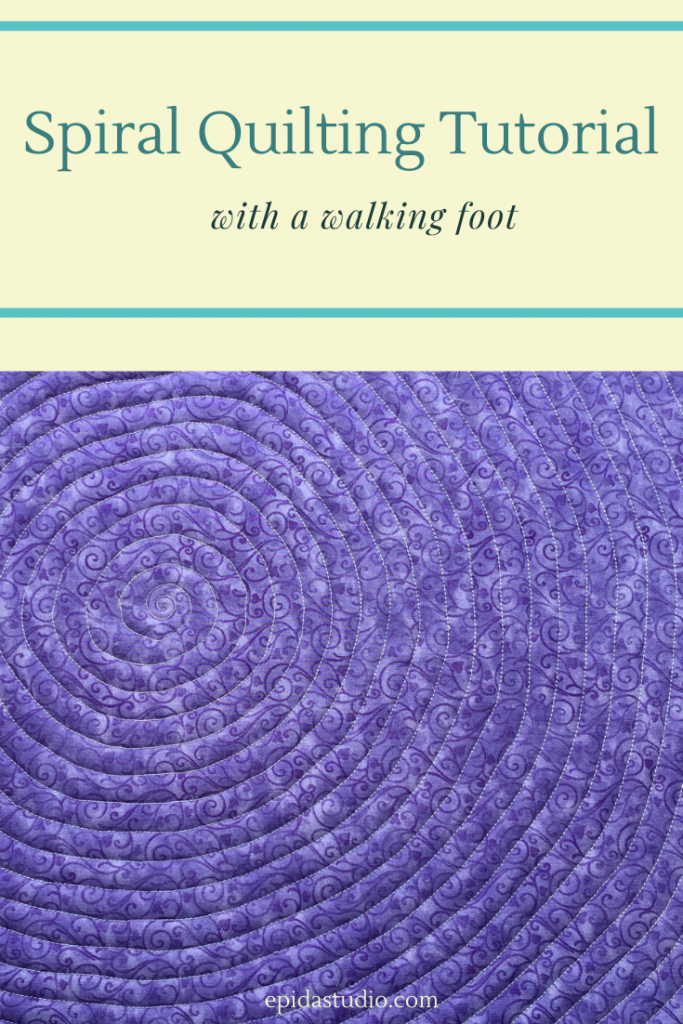 Spiral quilting tutorial | epida studio