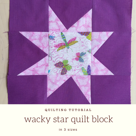 Wacky Star Quilt Block Tutorial in 3 Sizes | Epida Studio