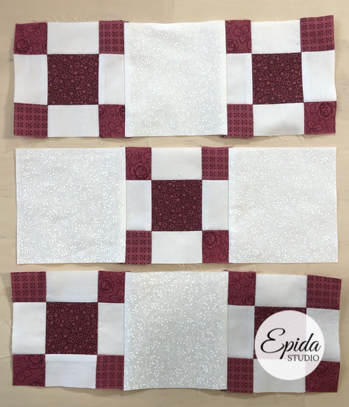 Double Nine Patch Quilt Block Tutorial | Epida Studio