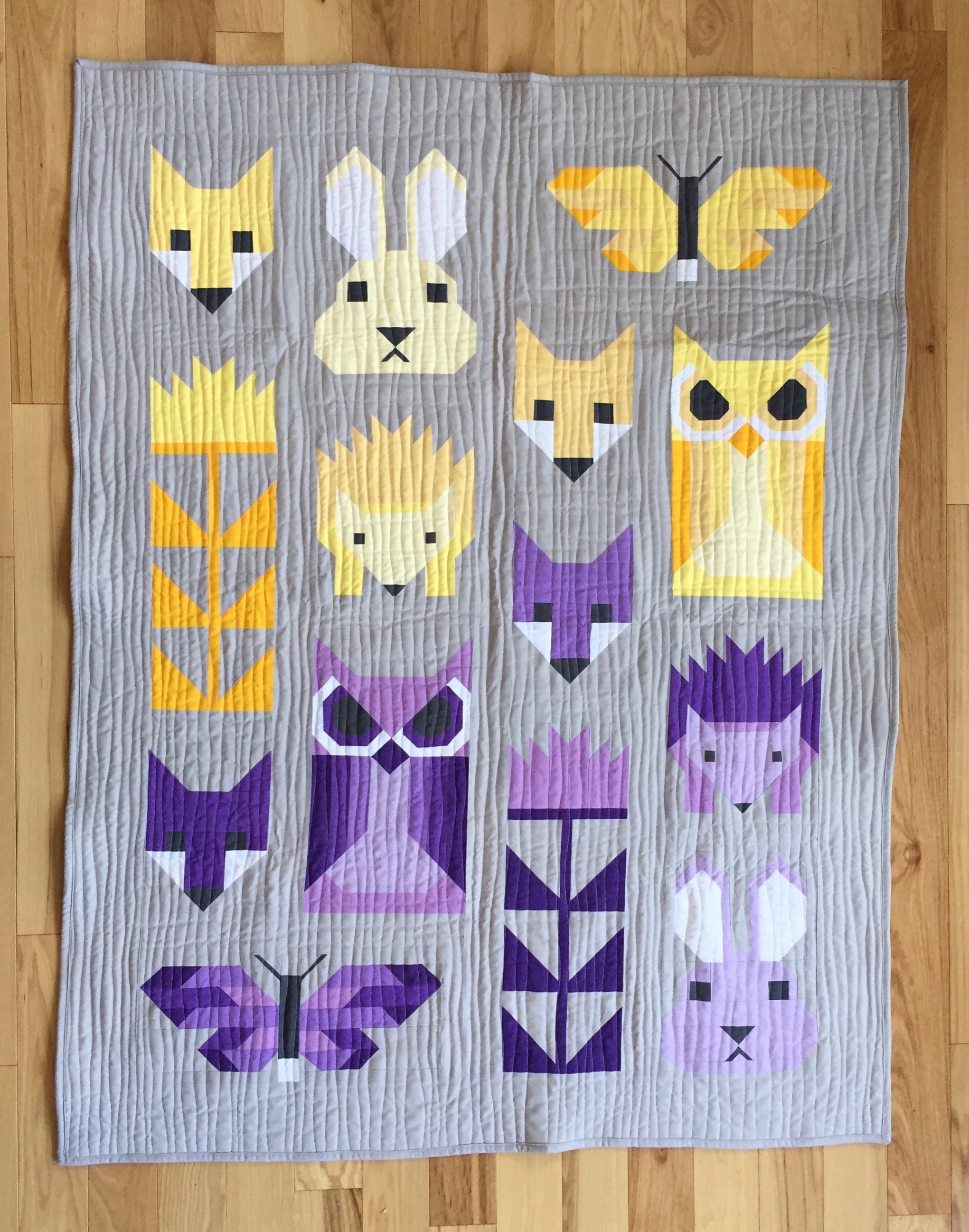 Simple Quilting with Wavy Vertical Lines | Epida Studio