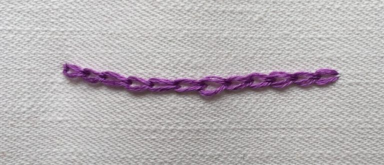chain stitch tutorial for freestyle embroidery projects