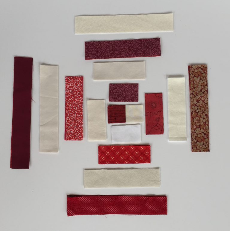 log cabin sampler Greek key quilt block tutorial