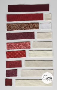 log cabin sampler Greek key quilt block tutorial