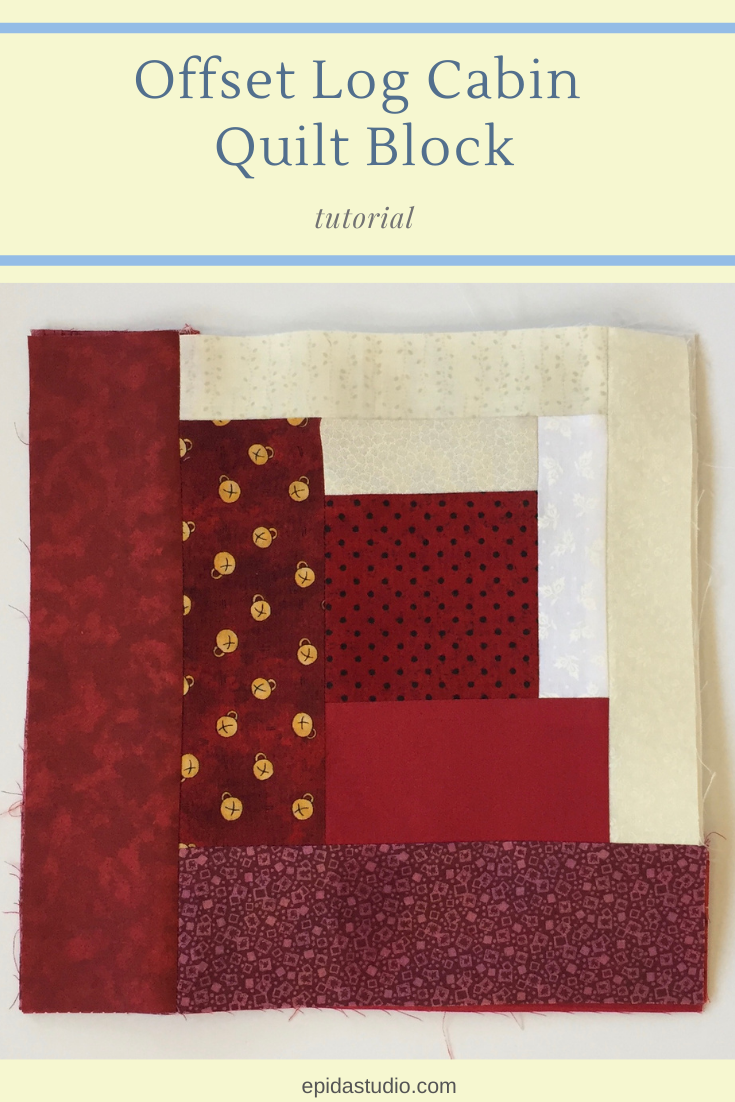 Offset Log Cabin Block tutorial for the Log Cabin Sampler