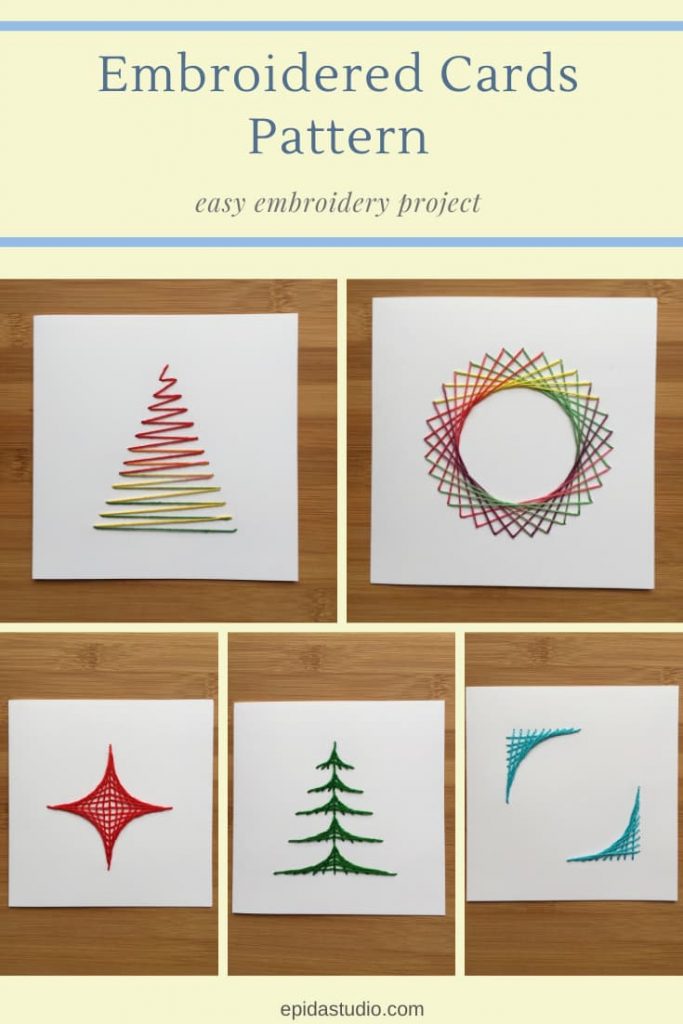 Embroidered Cards for Christmas and more | Epida Studio