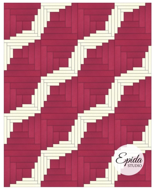 Offset Log Cabin Quilt Pattern Thimbleberries/thimbleberry Lap/full