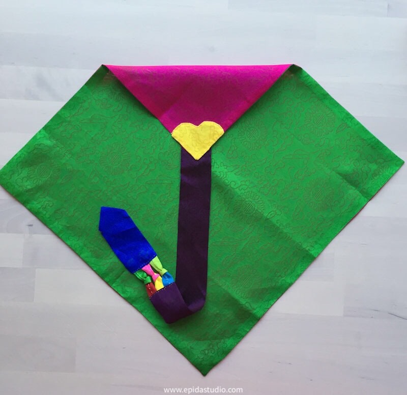 Simple method to sew a modern pojagi patchwork seam | Epida Studio