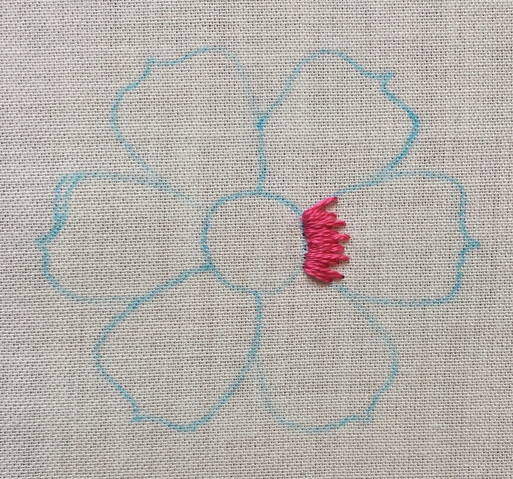 Stitching a motif with straight stitch | Epida Studio