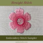 Stitching a motif with straight stitch | Epida Studio