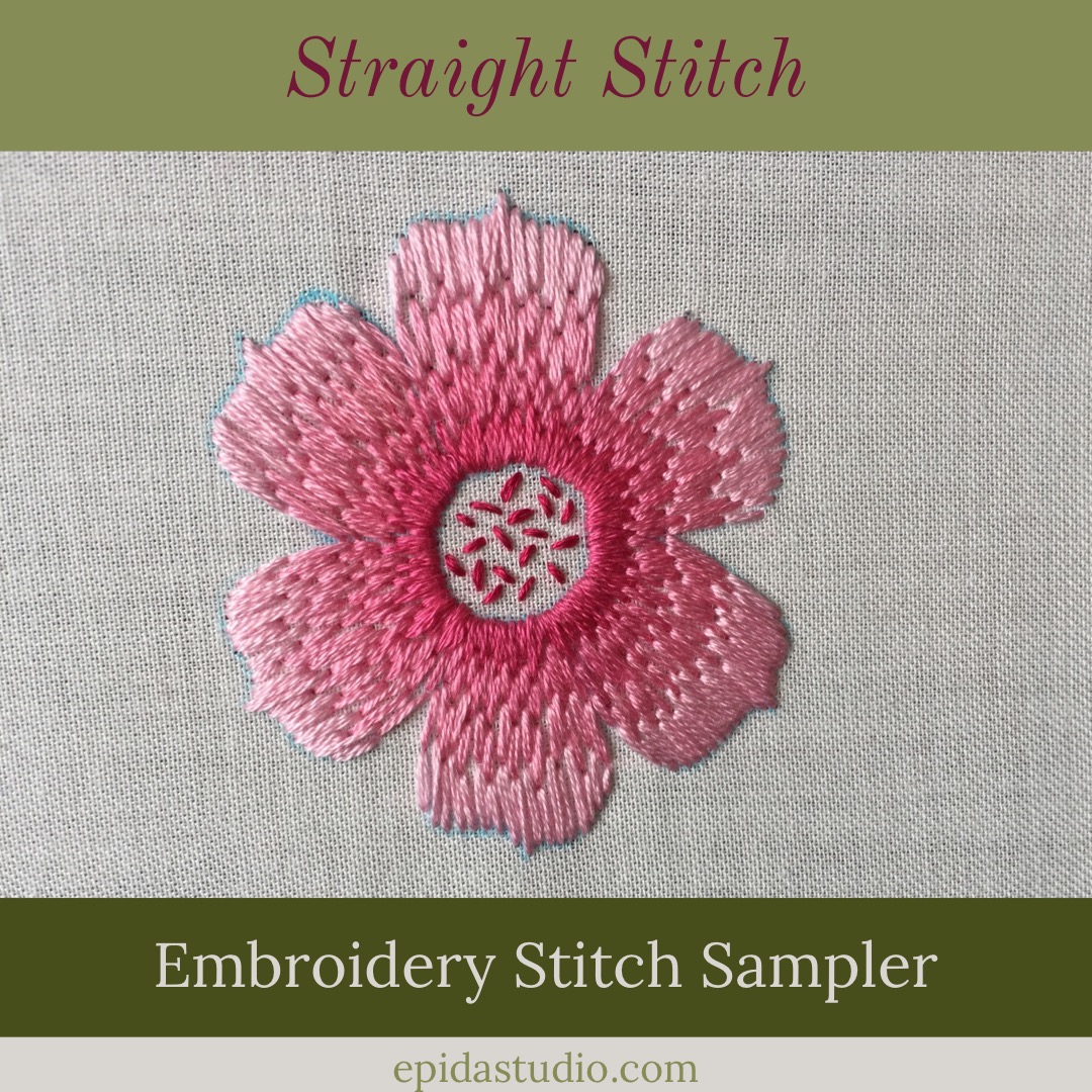 Stitching a motif with straight stitch Epida Studio