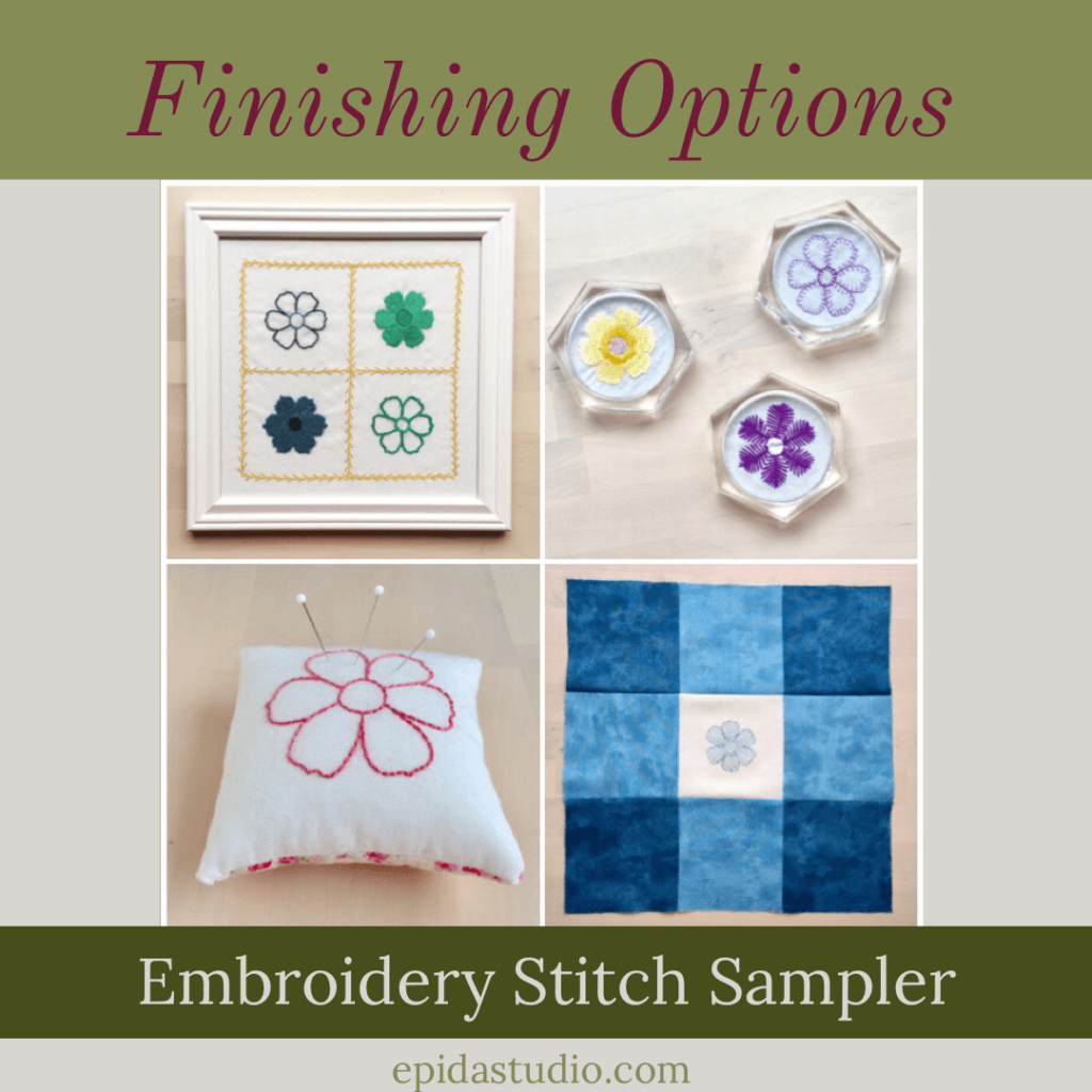 Motif Sampler Finishing Options | Epida Studio