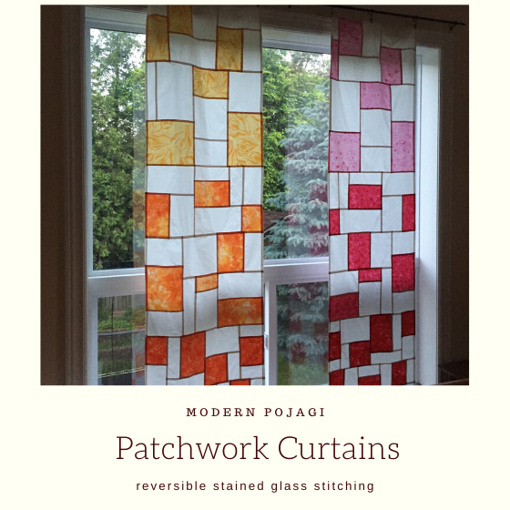 Patchwork Curtains with reversible seams | Epida Studio