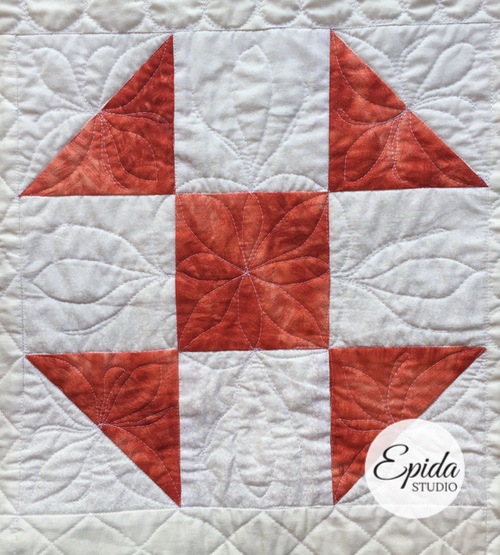 Red and White Nine Patch Sampler Quilt | Epida Studio