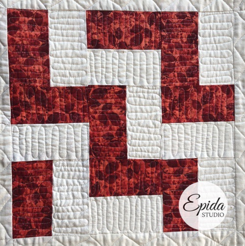 Red and White Nine Patch Sampler Quilt | Epida Studio