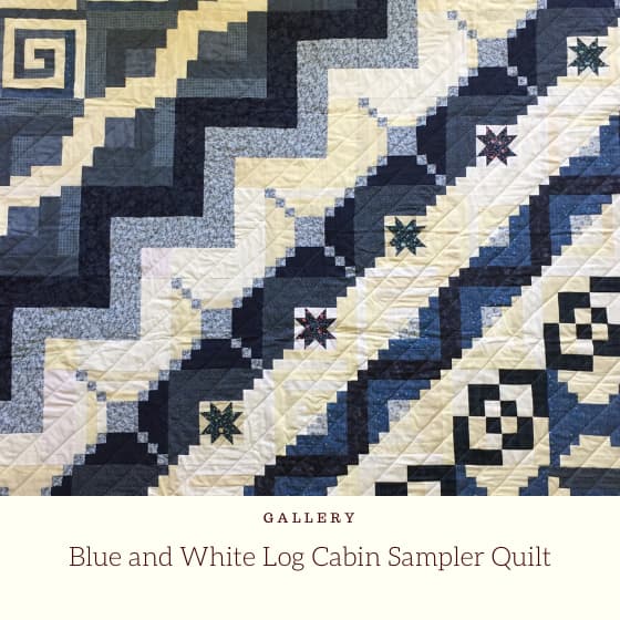 Blue and White Log Cabin Sampler | Epida Studio