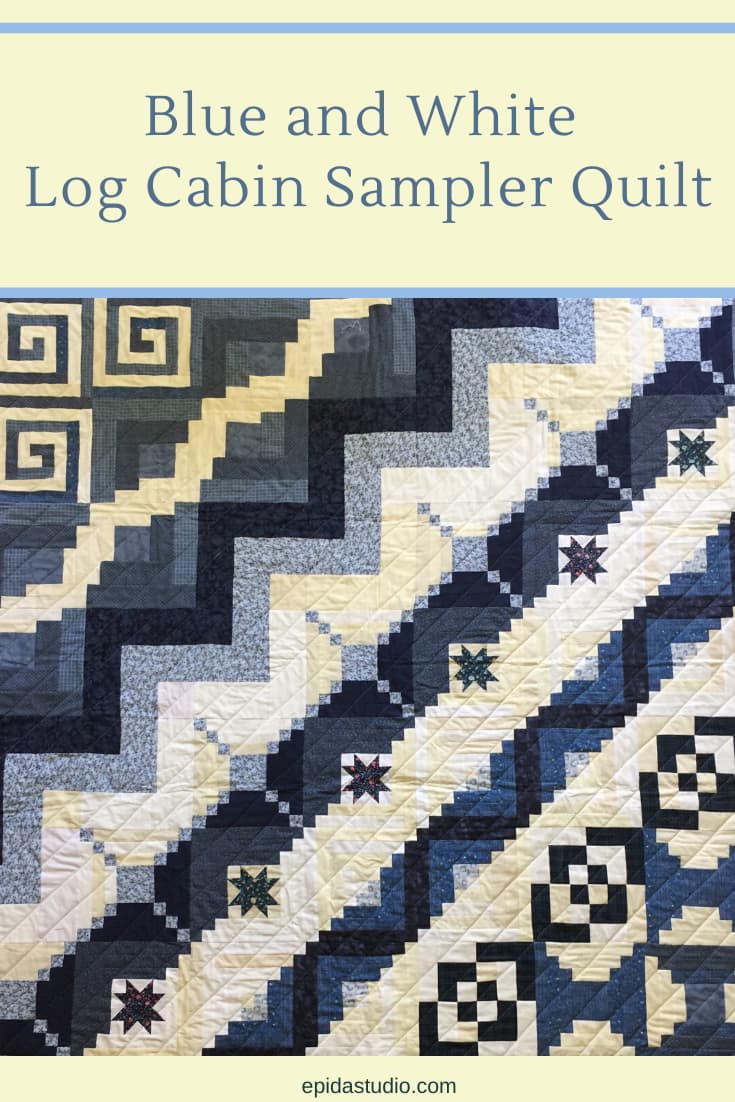 Blue and White Log Cabin Sampler | Epida Studio