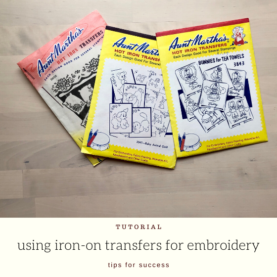 How to stitch with embroidery transfers | Epida Studio