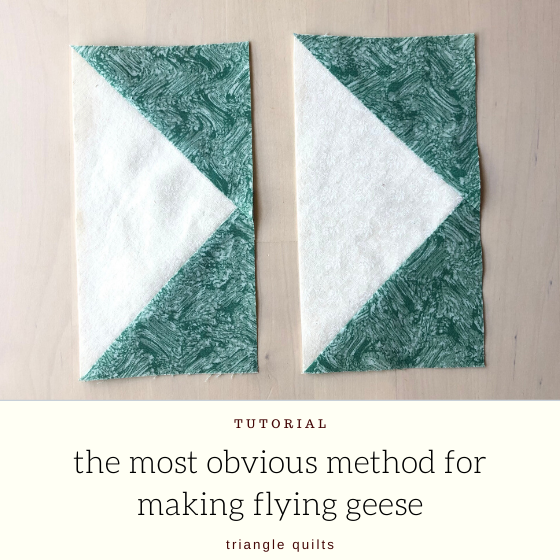 Making flying geese the obvious way | Epida Studio