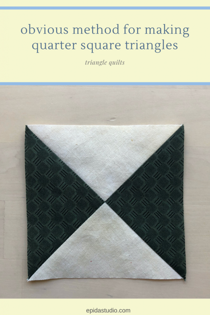 Quarter Square Triangles: the most obvious method | Epida Studio
