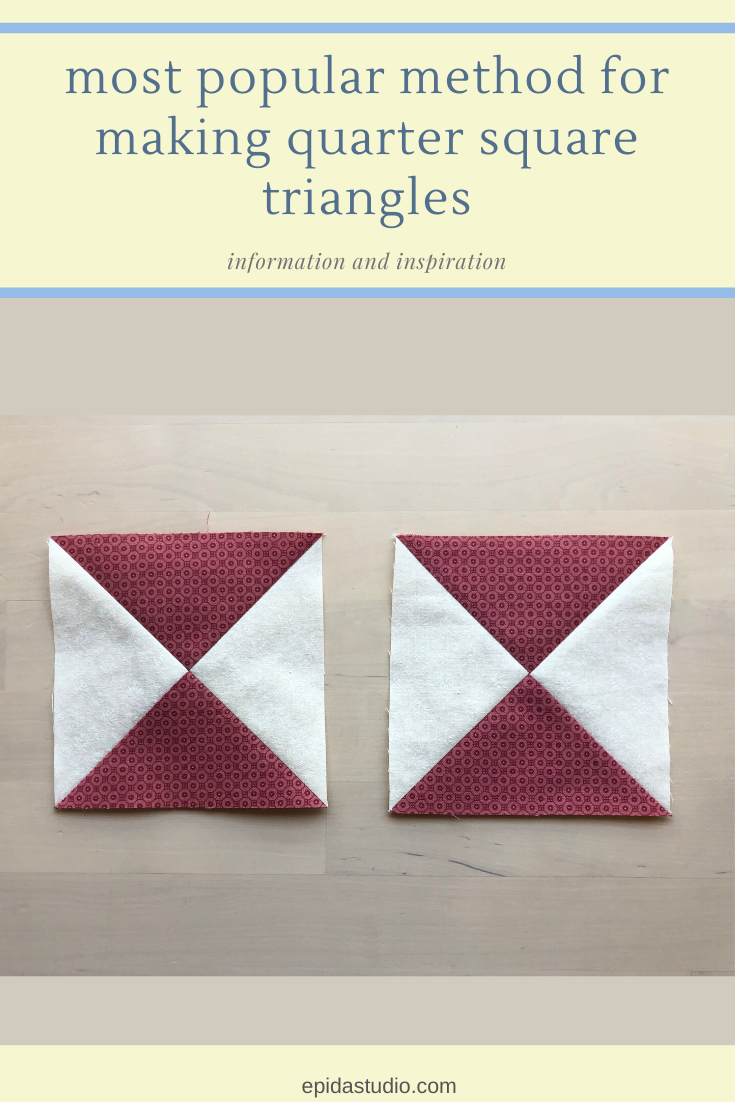 Quarter Square Triangles: the most popular method | Epida Studio