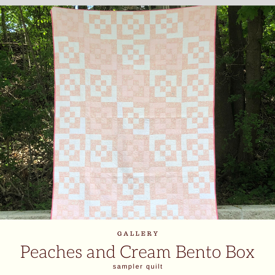 Peaches and Cream bento box quilt | Epida Studio
