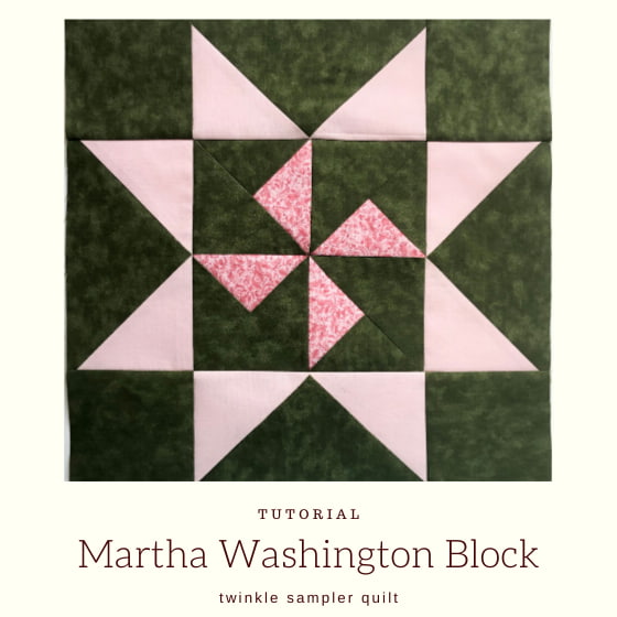 Martha Washington Star quilt block tutorial | Epida Studio