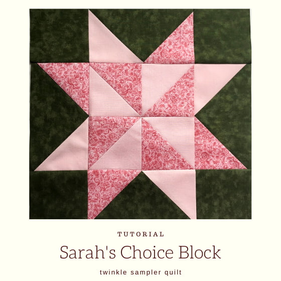 Sarah's Choice quilt block tutorial | Epida Studio