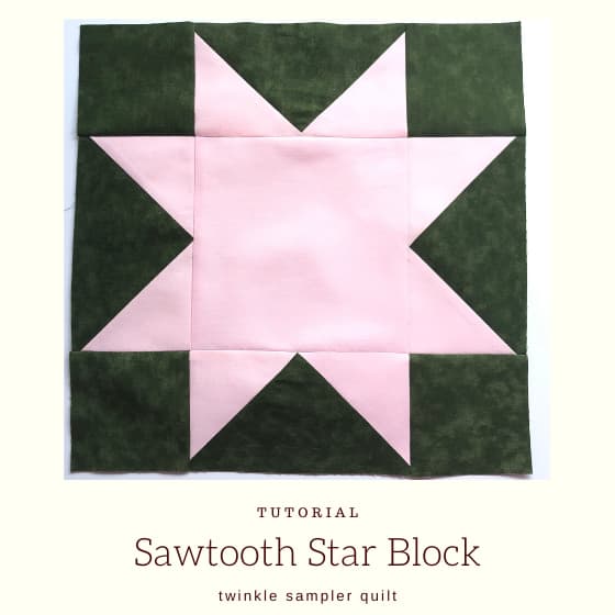 Sawtooth Star quilt block tutorial | Epida Studio