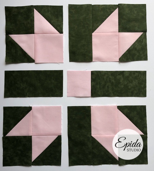 Algonquin Charm quilt block tutorial | Epida Studio