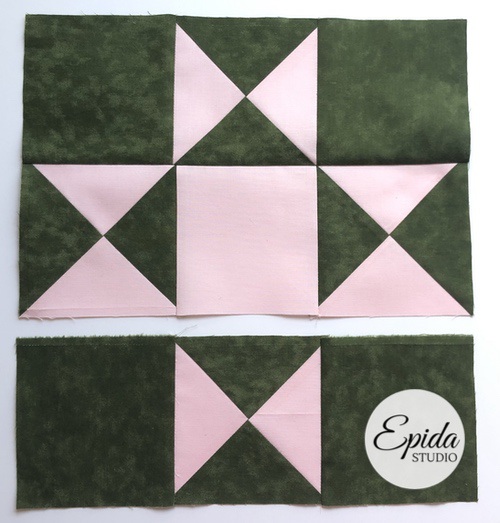 Ohio Star quilt block tutorial | Epida Studio