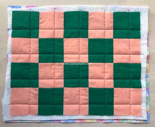 Simple Quilting with straight vertical lines | Epida Studio