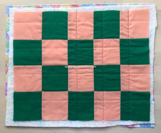 Simple Quilting with straight vertical lines | Epida Studio