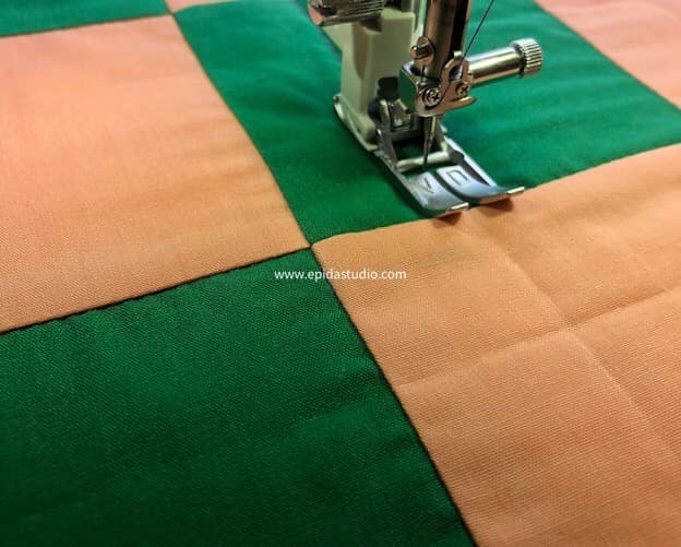 Simple Quilting with straight vertical lines | Epida Studio