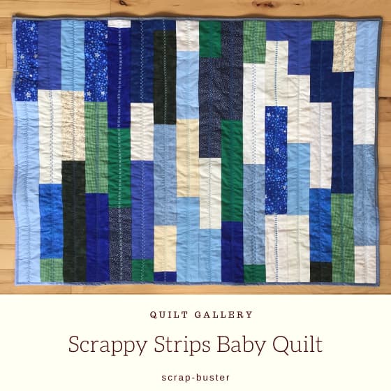 Scrappy Strips Baby Quilt | Epida Studio