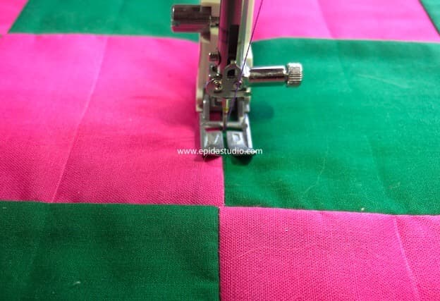 Simple Quilting with Wavy Vertical Lines | Epida Studio