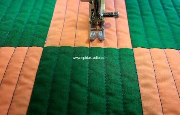 Simple Quilting with Matchstick Lines | Epida Studio
