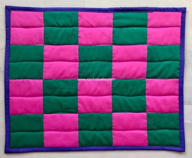 Simple Quilting with Wavy Vertical Lines | Epida Studio