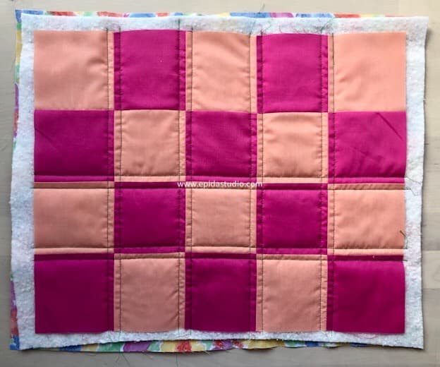 Simple Quilting with windowpane lines | Epida Studio