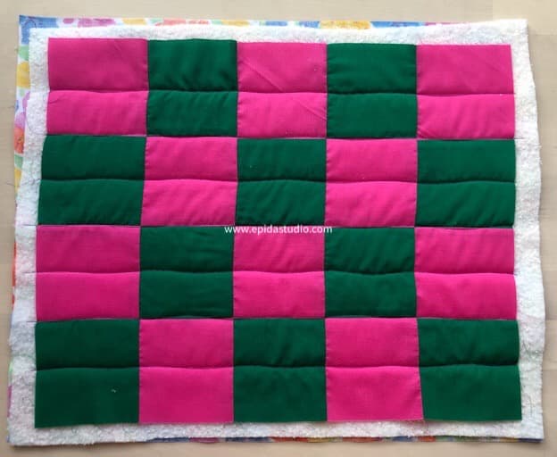 Simple Quilting with Wavy Vertical Lines | Epida Studio