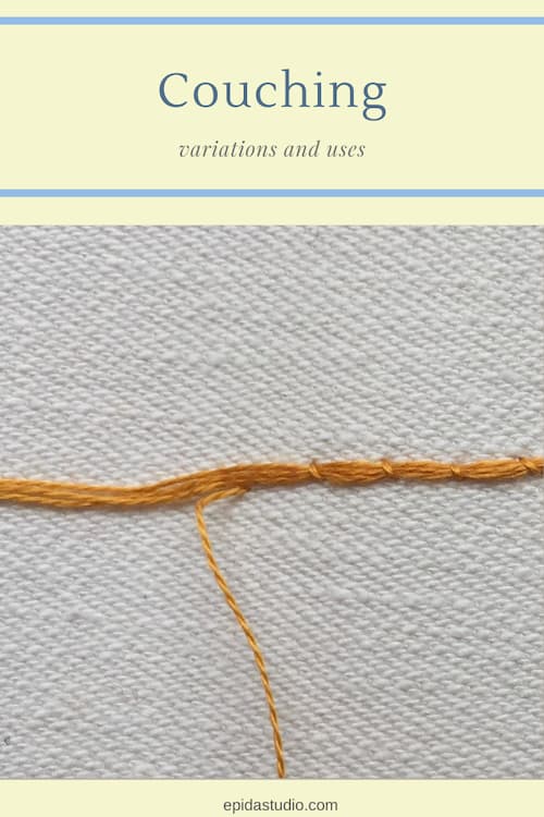 couching embroidery tutorial