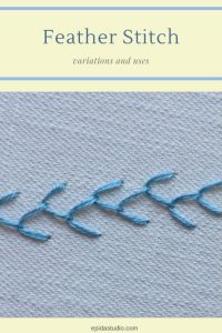 tutorial for feather stitch in freestyle embroidery