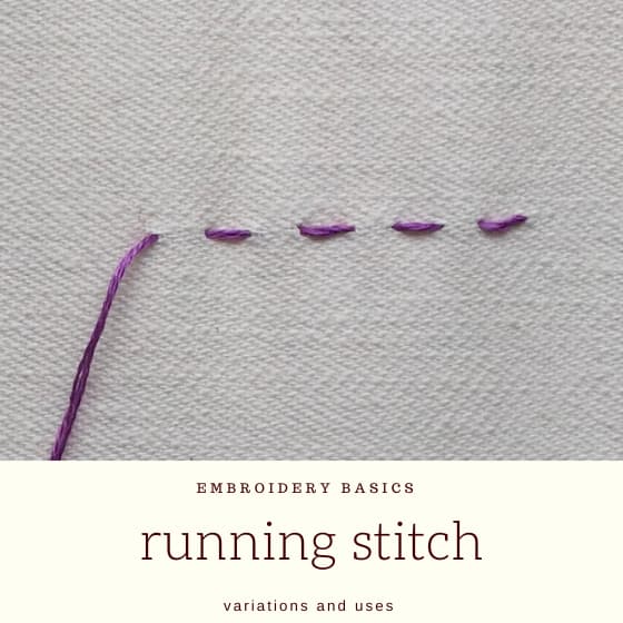 embroidery tutorial running stitch techniques and uses