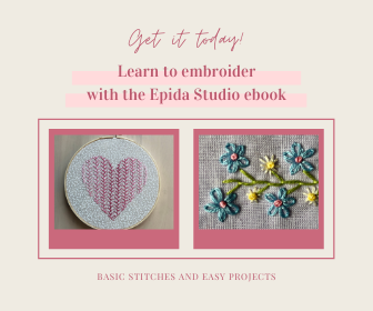Finishing Embroidery with Edge Stitch | Epida Studio