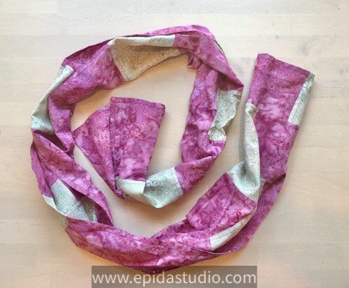 Elegance Reversible Patchwork Scarf Pattern | Epida Studio