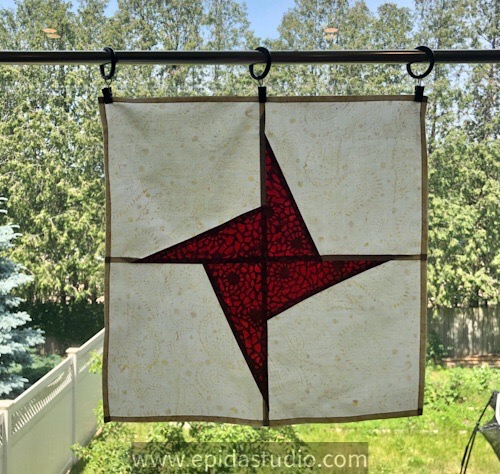 Scrappy Star Pojagi Window Hanging | Epida Studio