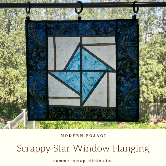 Scrappy Star Pojagi Window Hanging | Epida Studio